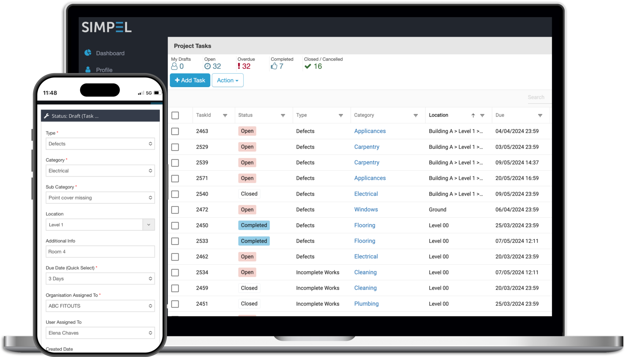 Quality Management | SIMPEL Construction Management Software